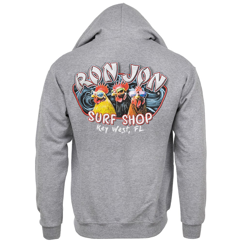 Ron Jon Key West FL Triple Rooster Pullover Hoodie | Ron Jon Surf Shop