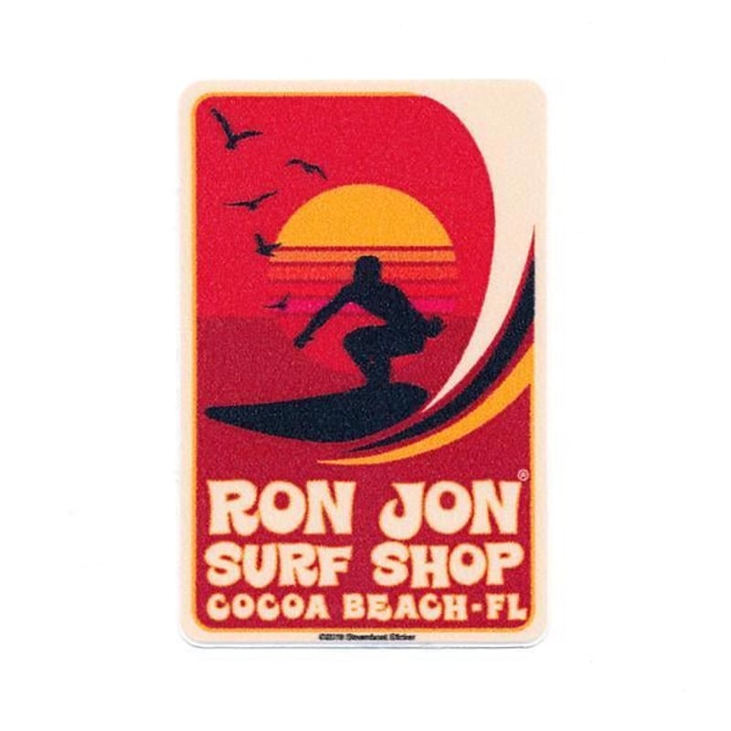 Ron Jon Surfer Waves Mini Sticker - Souvenir Sticker | Ron Jon Surf Shop