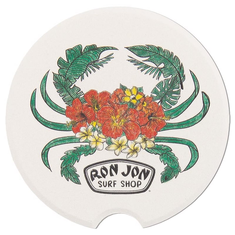 Ron Jon Floral Crab Car Coaster - Car Accessories | Ron Jon Surf Shop