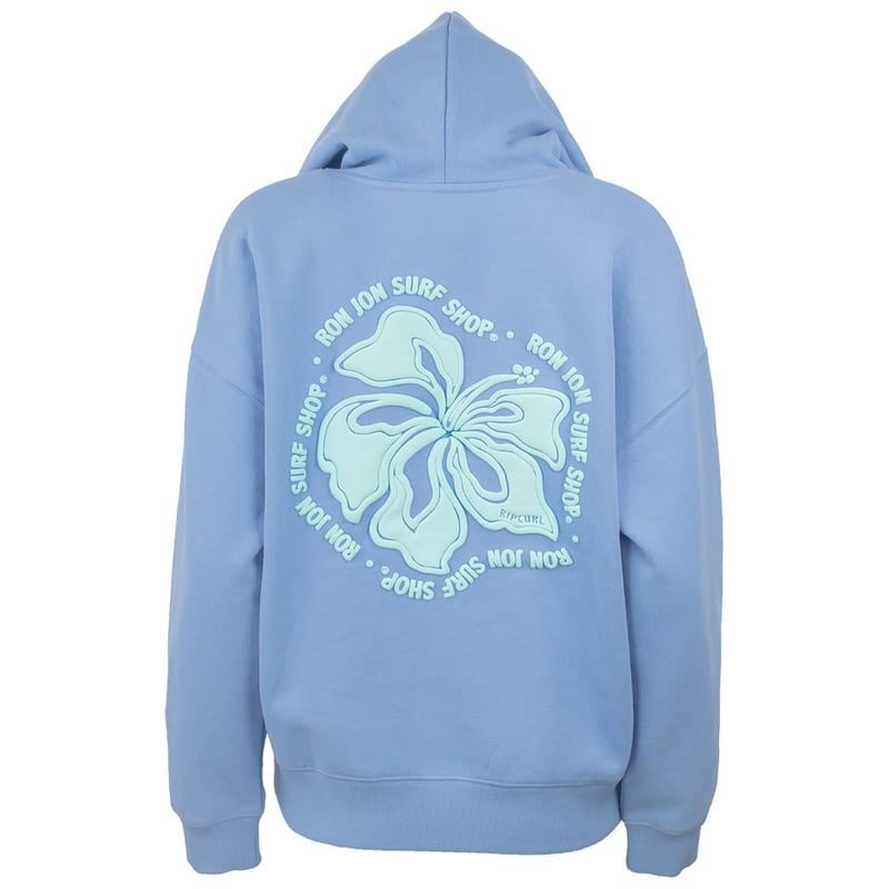 Ron Jon Rip Curl Women's Blue Hibiscus Puff Hoodie | Ron Jon Surf Shop