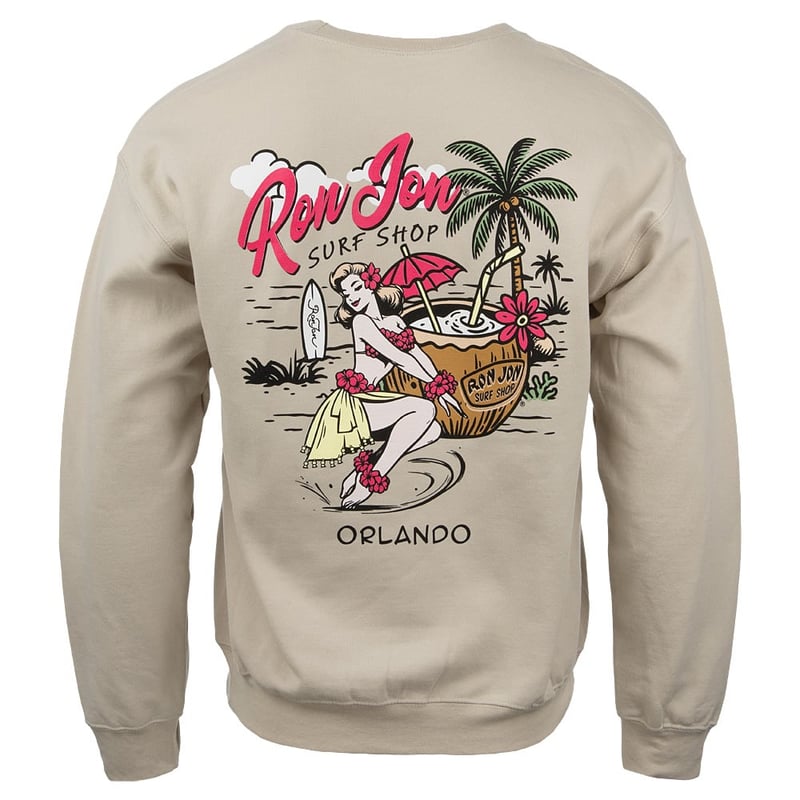 The Ron Jon Orlando FL Hula Girl Crew Neck Sweatshirt | Ron Jon Surf Shop
