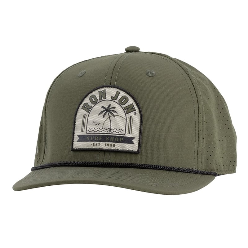 Ron Jon Palm Ripstop Olive Snapback Cap | Ron Jon Surf Shop