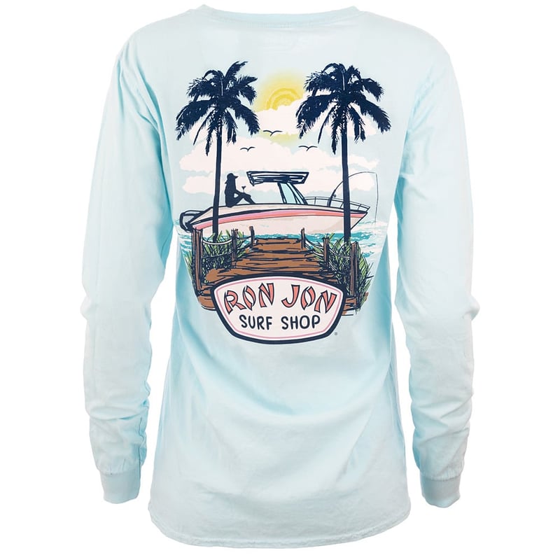 Ron Jon Women's Boating Life Badge Long Sleeve Tee | Ron Jon Surf Shop