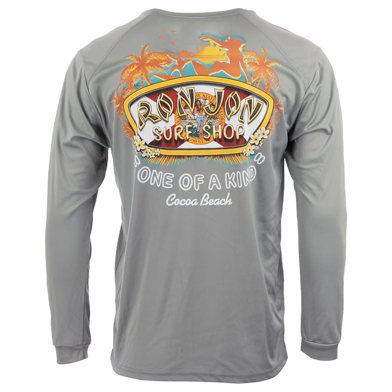 Ron Jon Cocoa Beach FL Distressed Florida Flag V2 UPF Long Sleeve Sun ...