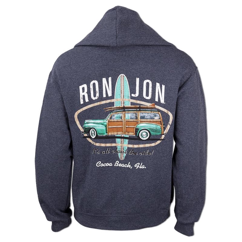 Ron Jon Cocoa Beach FL Distressed Vintage Woody Hooded Fleece | Ron Jon ...
