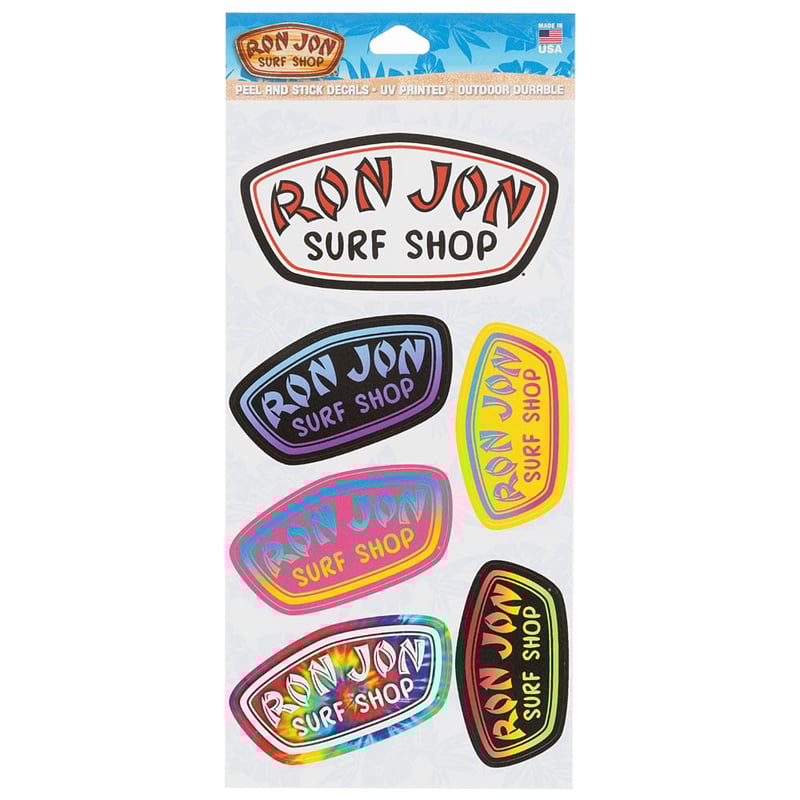 Ron Jon UV Assorted Badge Sticker Sheet | Ron Jon Surf Shop