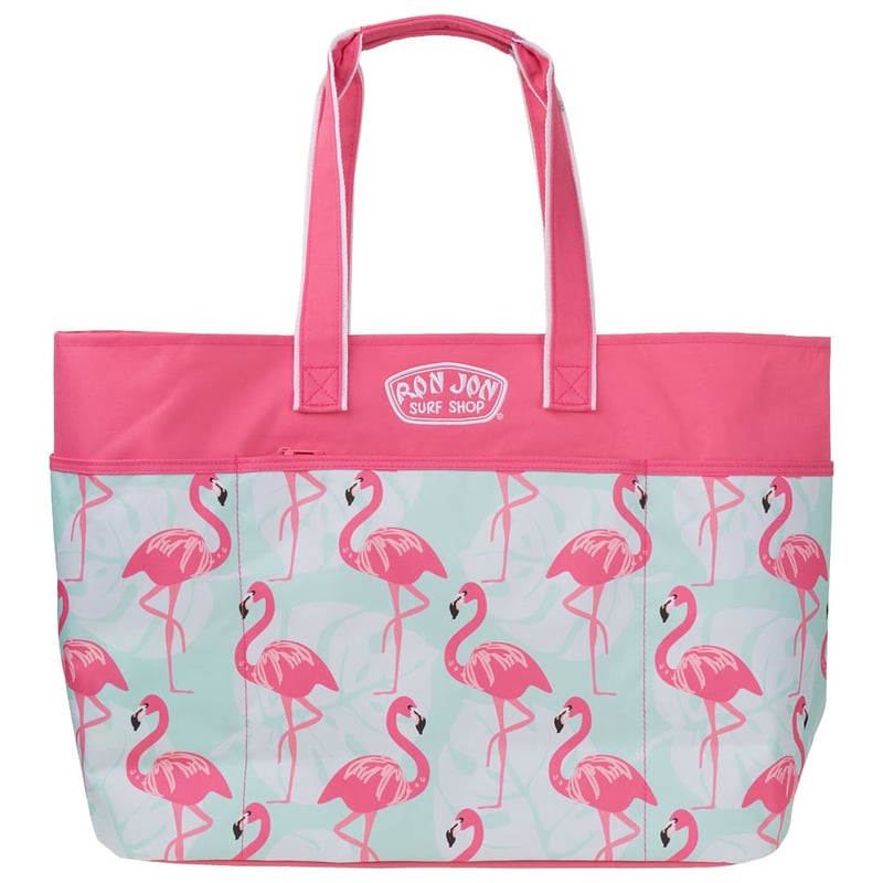 Ron Jon Flamingo Leaves Oversized Beach Tote | Ron Jon Surf Shop
