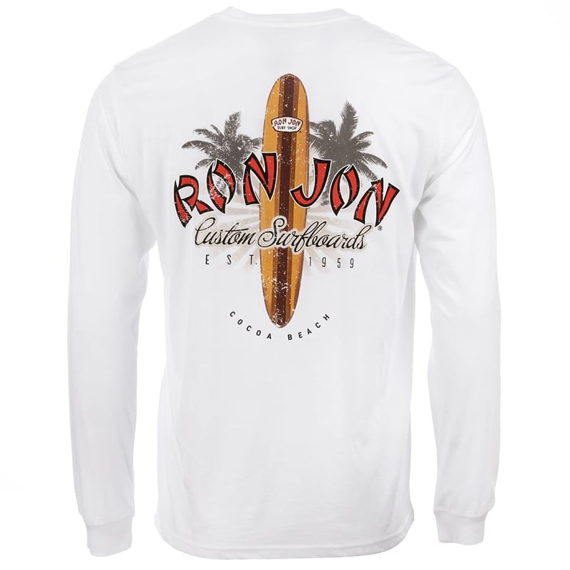 Ron Jon Cocoa Beach FL Distressed New Longboard V2 Long Sleeve Tee ...