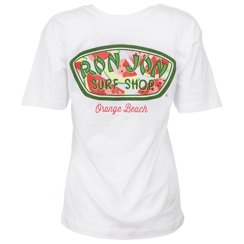 Ron Jon Women's Orange Beach AL Watermelon Badge Tee | Ron Jon Surf Shop