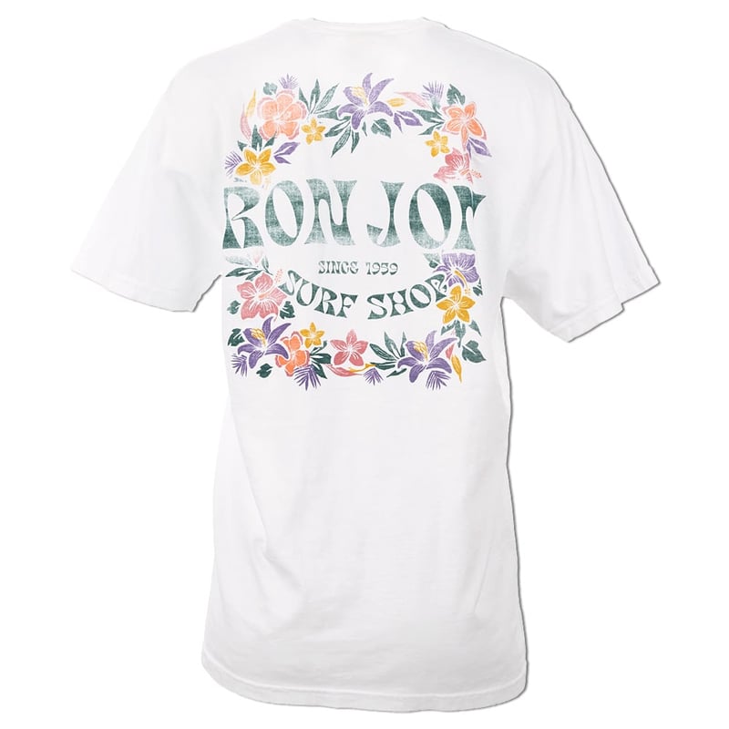 Ron Jon Women's Distressed Floral Borders Tee | Ron Jon Surf Shop