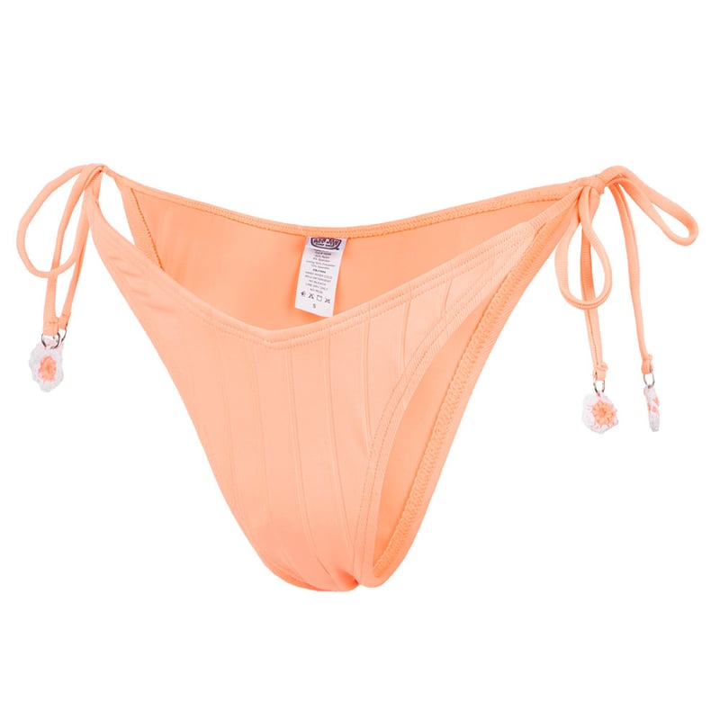 Ron Jon Women's Peach Ribbed High Leg Bikini Bottom | Ron Jon Surf Shop